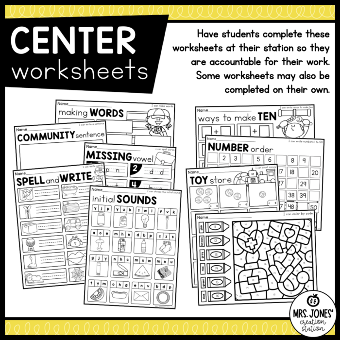 COMMUNITY HELPER LITERACY AND MATH CENTERS - Mrs. Jones Creation Station