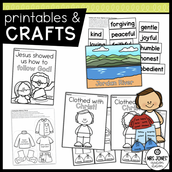 THE BAPTISM OF JESUS LESSON - Mrs. Jones Creation Station