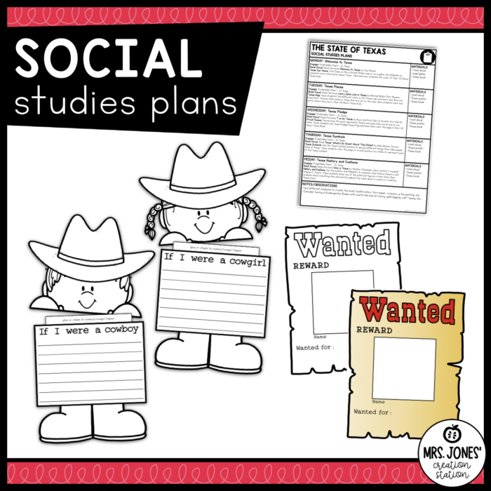 TEXAS SOCIAL STUDIES UNIT - Mrs. Jones Creation Station