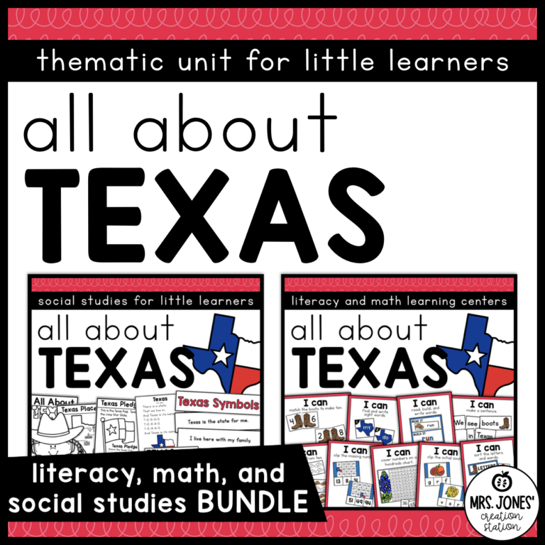 ALL ABOUT TEXAS THEMATIC BUNDLE - Mrs. Jones Creation Station