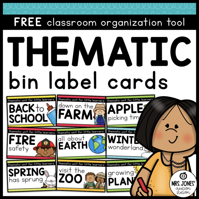 THEMATIC UNIT LABELS - Mrs. Jones Creation Station