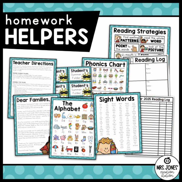 FIRST GRADE READINESS SUMMER PACKET - Mrs. Jones Creation Station