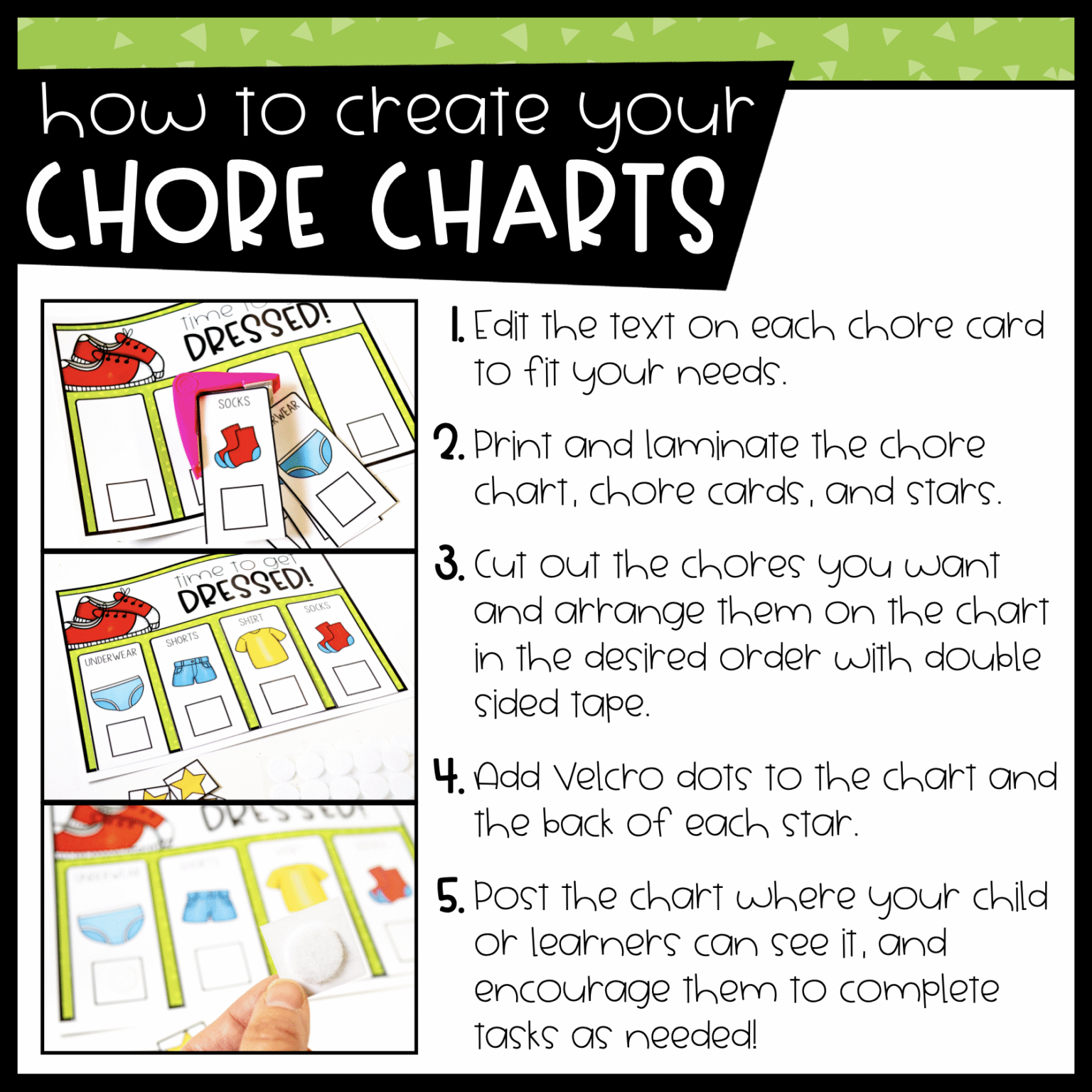 MAKE YOUR OWN CHORE CHART - Mrs. Jones Creation Station
