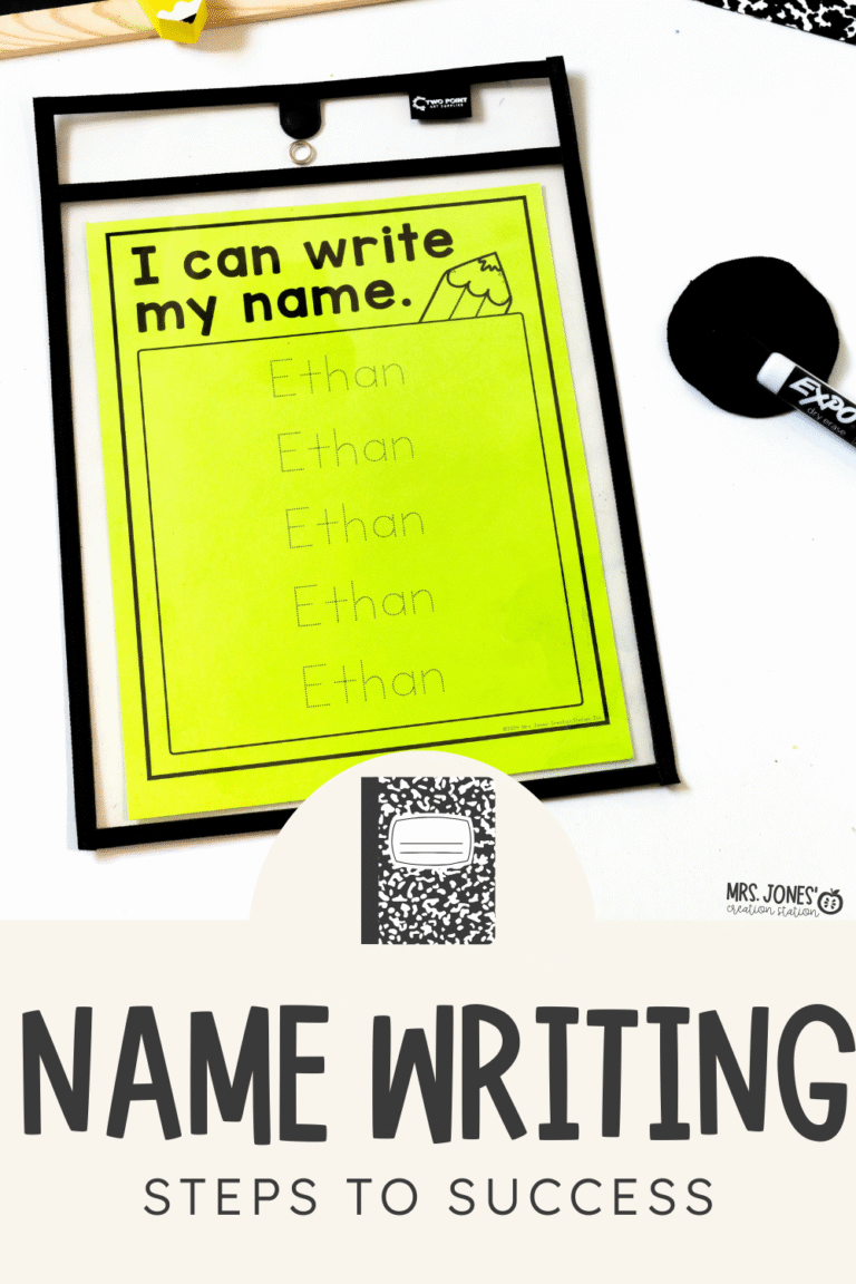 STEPS TO NAME WRITING FOR LITTLE LEARNERS - Mrs. Jones Creation Station