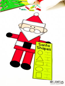 Santa 2D Shapes Math Craft | Christmas Geometry Activity for Kids